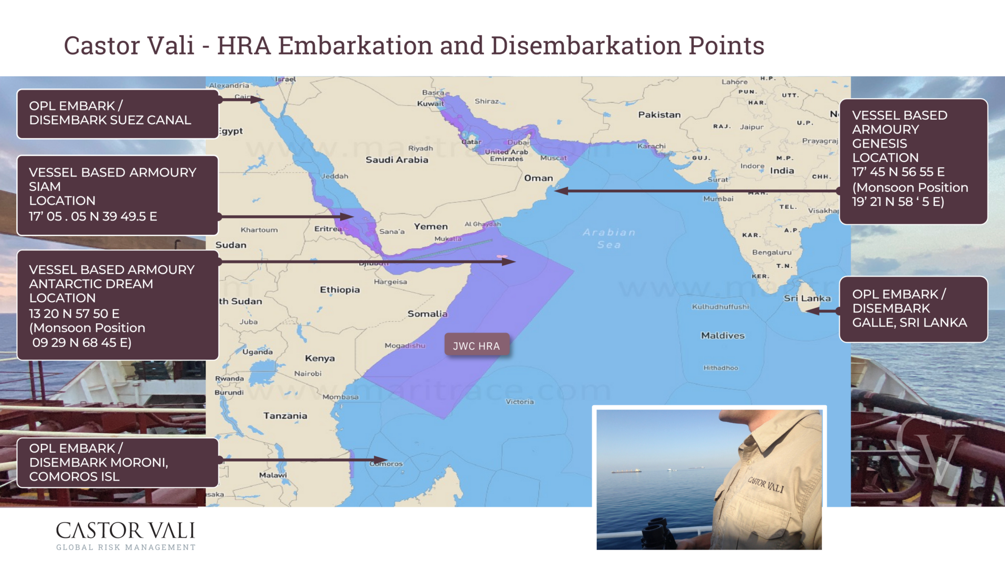Armed Guards - Indian Ocean and Wider - Castor Vali